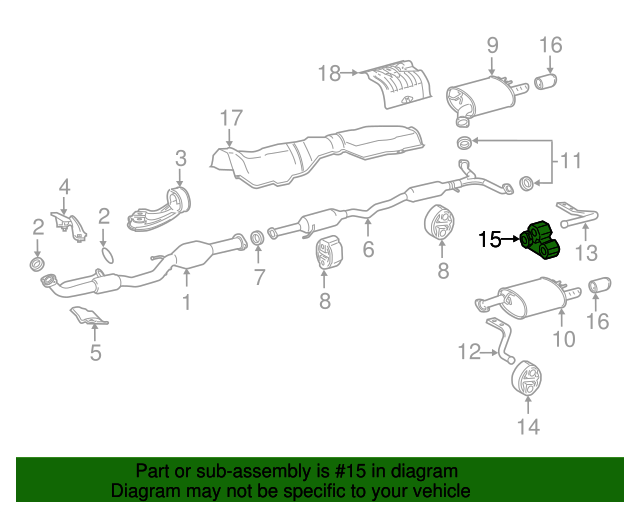17566-F0010 - Exhaust System Hanger - 2018-2023 Toyota | OEM Parts To You
