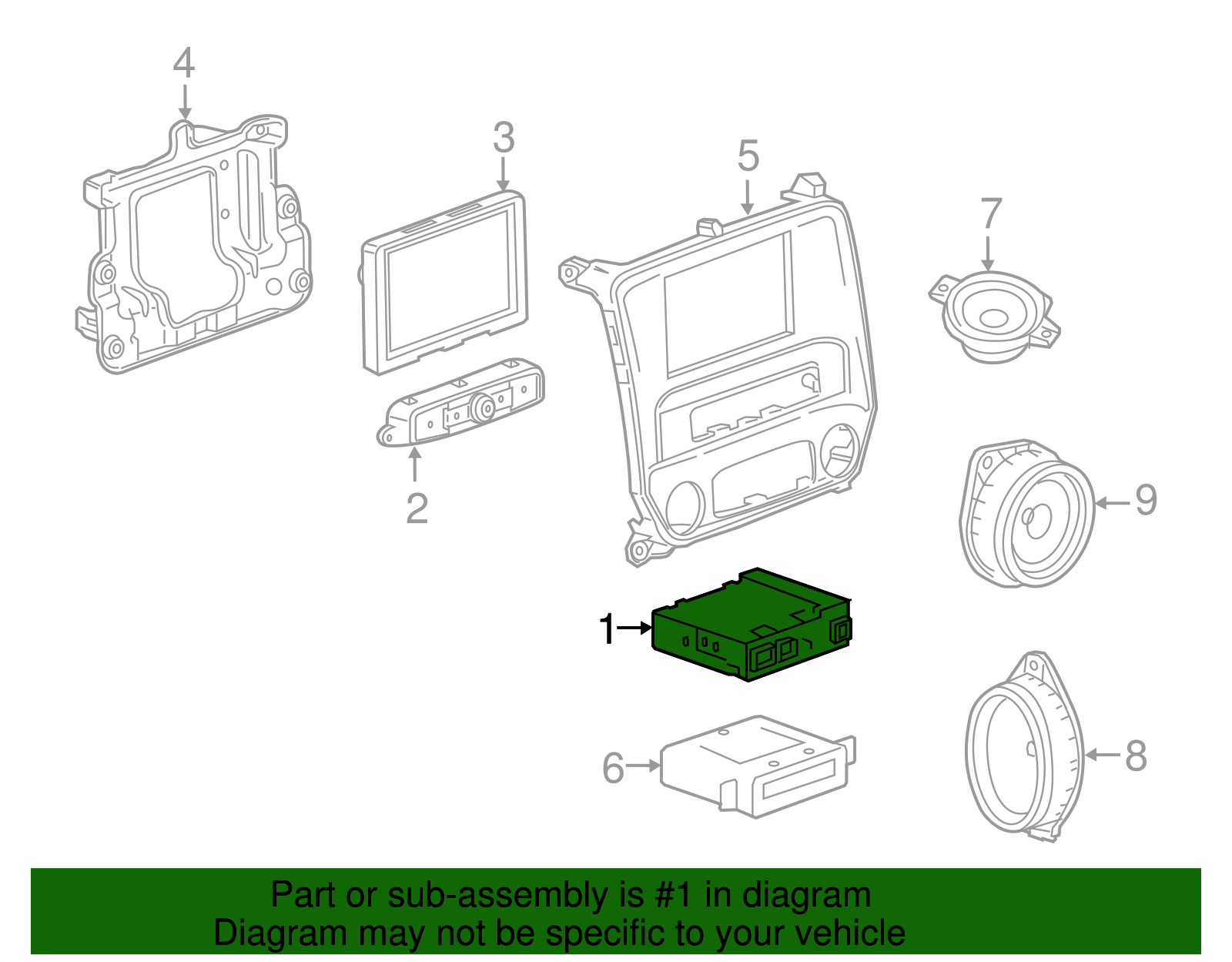 42518059 - Radio Control Unit 2017-2018 GM | AutoNation Parts