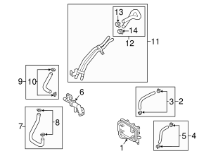 25414-2W500 - Engine Coolant Hose - 2013-2018 Hyundai | World OEM Parts ...