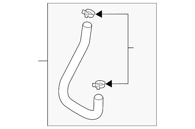 2013-2018 Hyundai Engine Coolant Hose 25415-2W500 | QuirkParts