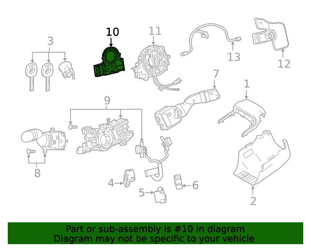 2019-2022 Toyota Angle Sensor 8924B-50010 | OEM Parts Online