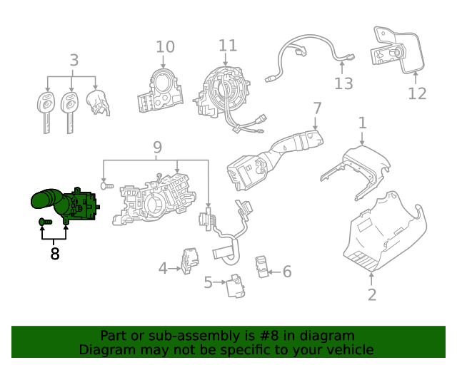 2019-2024 Toyota Combination Switch 84329-42010 | AutoNationParts.com