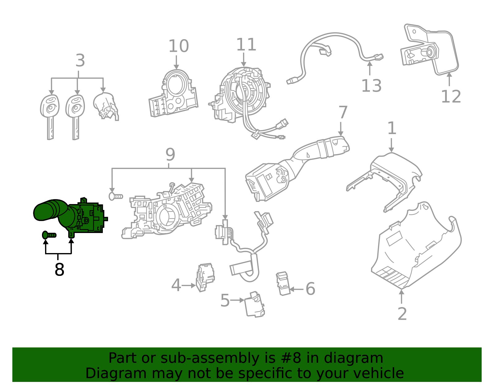 Genuine Toyota Multi-Function Switch part# 84329-0R020 for 2019-2025 ...