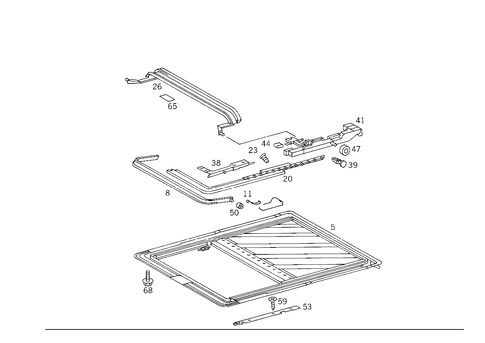 Sliding/Lifting Roof Frame for 1997 Mercedes-Benz C 280 | Mercedes-Benz ...