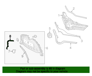 2015-2017 Toyota Yaris Side Molding 53123-0D080 | Toyota Parts