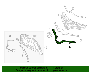 53121-0D250 - Lower Molding - 2015-2017 Toyota Yaris | OEM Genuine ...