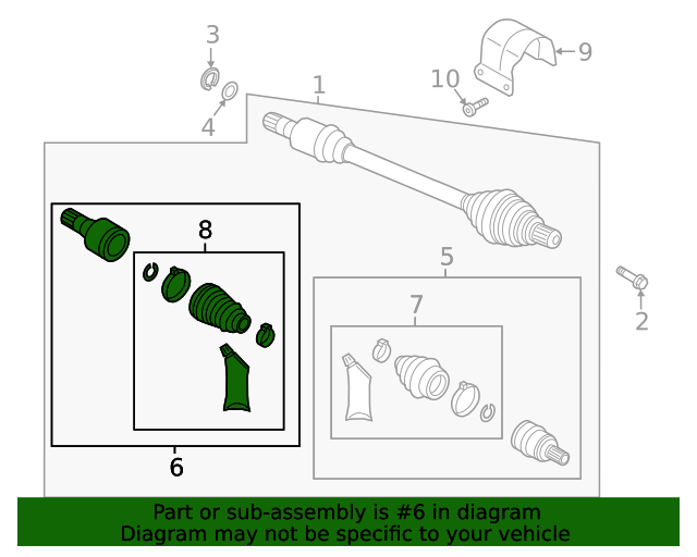 5Q0-498-103-A - Inner Joint Assembly 2017-2020 Audi | Audi OEM Parts