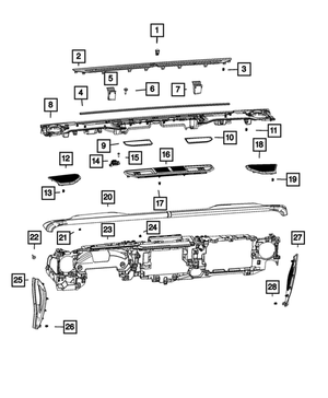 2024 Jeep Wrangler Instrument Panel Mat 7GB07TX7AB | Mopar eStore