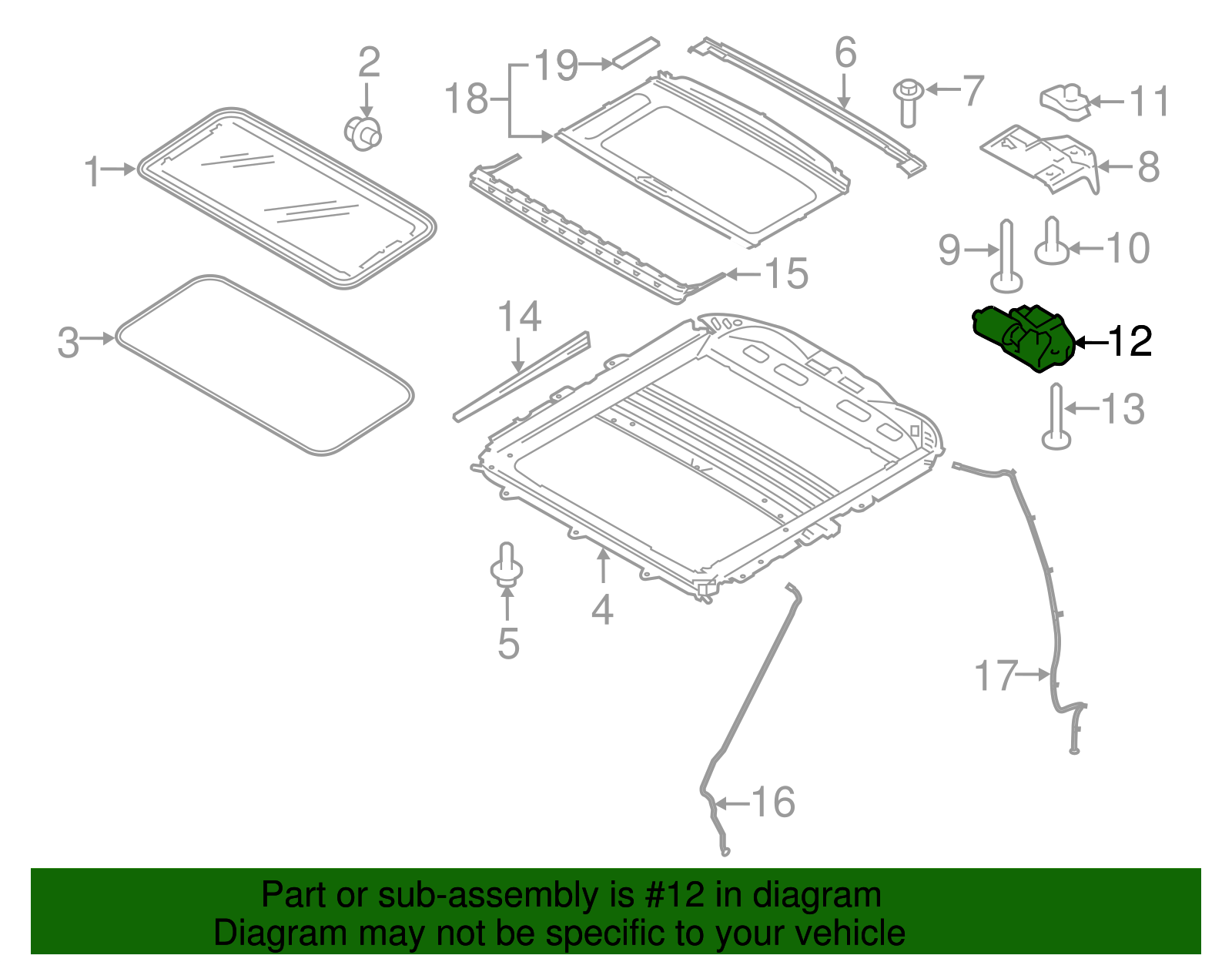 2015-2022 Ford Motorcraft™ Sunroof Motor MM-1120 | QuirkParts