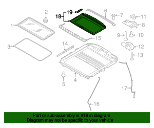 FL3Z-18519A02-AC - Sunroof Cover 2015-2020 Ford | Ford OEM Parts Direct