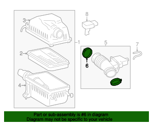 2007-2022 Toyota Air Cleaner Hose Clamp 90460-A0001 | Toyota Parts Center