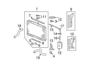 2006-2008 Honda Ridgeline Radiator 19010-RJE-A52 | OEM Parts Online
