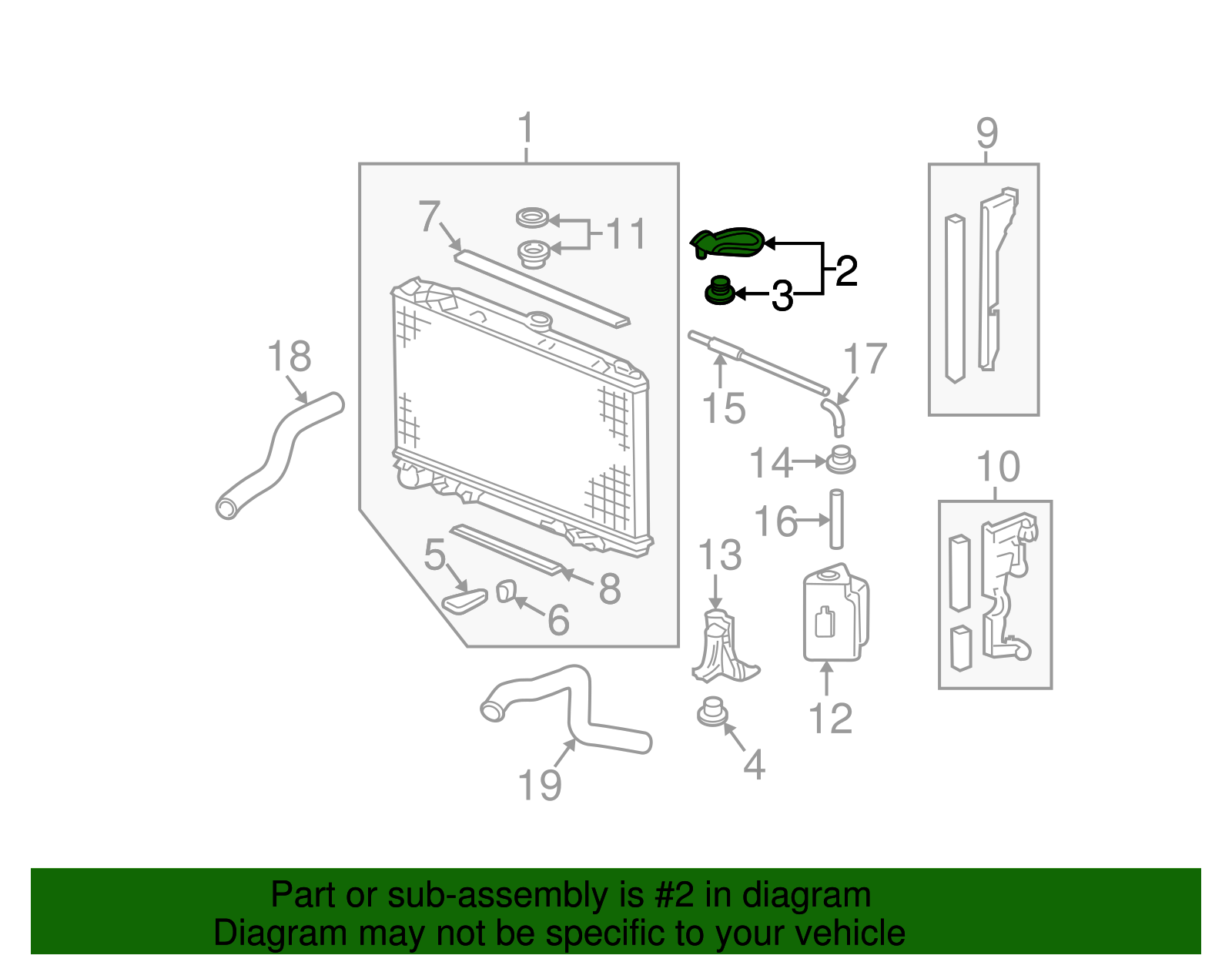 74171-SJC-A00 - 2006-2014 Honda Ridgeline - Bracket Radiator Mount ...