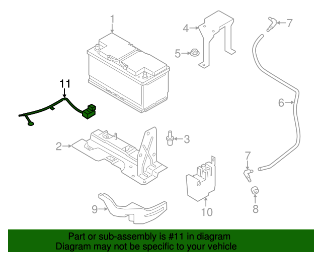 61-12-9-348-295 - Battery Cable 2012-2019 BMW | AutoNationParts.com