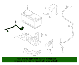 12427584685 - 2012 BMW 640i Battery Cable (12-42-7-584-685) | BMW of ...