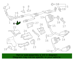276-142-35-40 - Catalytic Converter Bracket 2017-2023 Mercedes-Benz ...