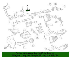 205-490-00-00 - Muffler & Pipe Mount Bracket 2015-2023 Mercedes-Benz ...