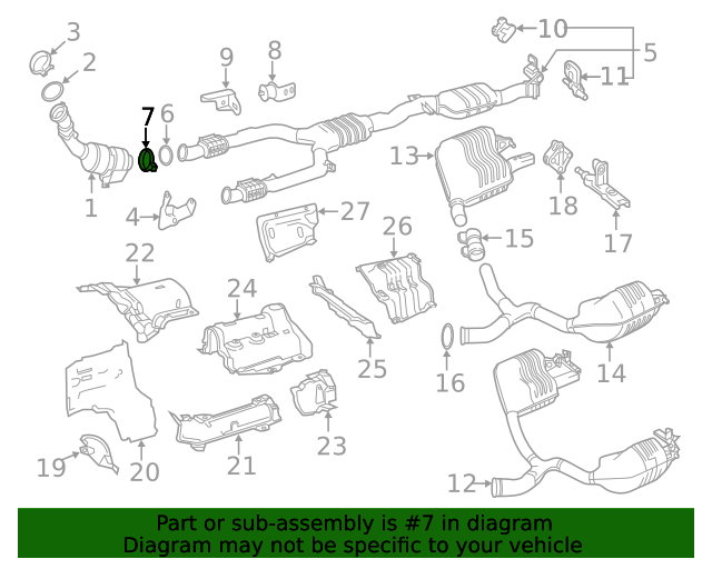 2010-2023 Mercedes-Benz Muffler & Pipe Clamp 203-490-06-41 | MB Parts ...