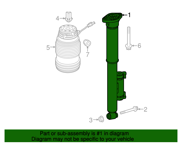 253-320-01-30 - Shock Assembly 2016-2019 Mercedes-Benz GLC 300 ...