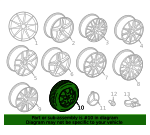212-400-42-00 - Wheel Spare (19 Inch) 2011-2021 Mercedes-Benz ...