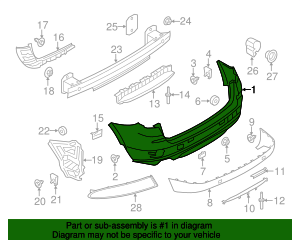 51127278474 - 2011-2014 BMW X3 Bumper Cover (51-12-7-278-474) | BMW of ...