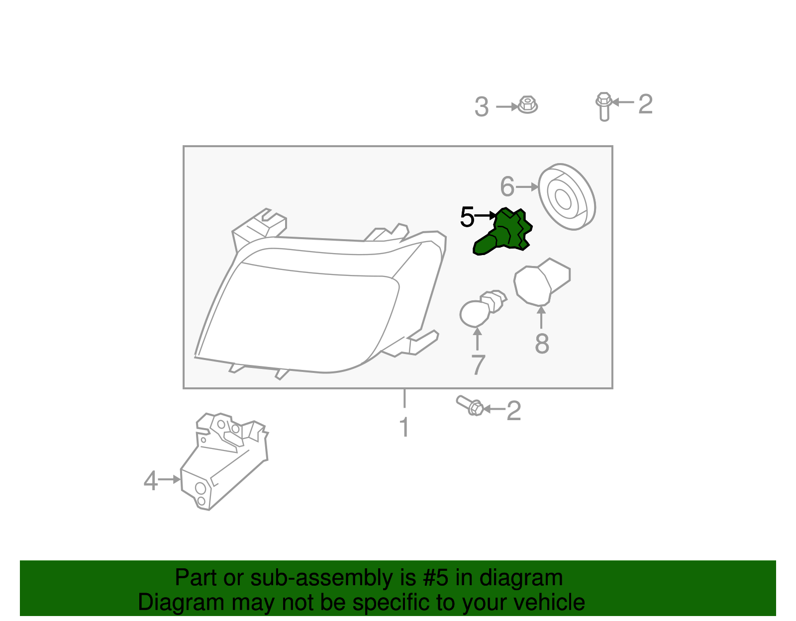 5C3Z-13N021-AA - Headlamp Bulb 2004-2025 Ford | Big 3 Auto Parts