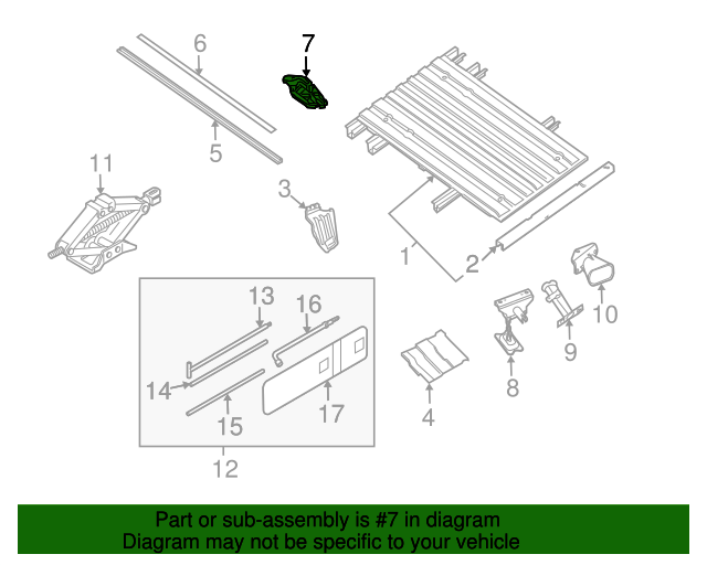 2005-2023 Nissan Tie Down Hook 93126-ZJ00A | TascaParts.com