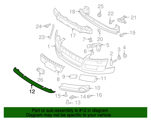 8J0-807-110-1RR - Spoiler 2008-2010 Audi | Euro Parts 4 Less
