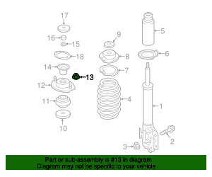 1994-2024 Mitsubishi Suspension Strut Mount Nut MF434105 | Mitsubishi ...