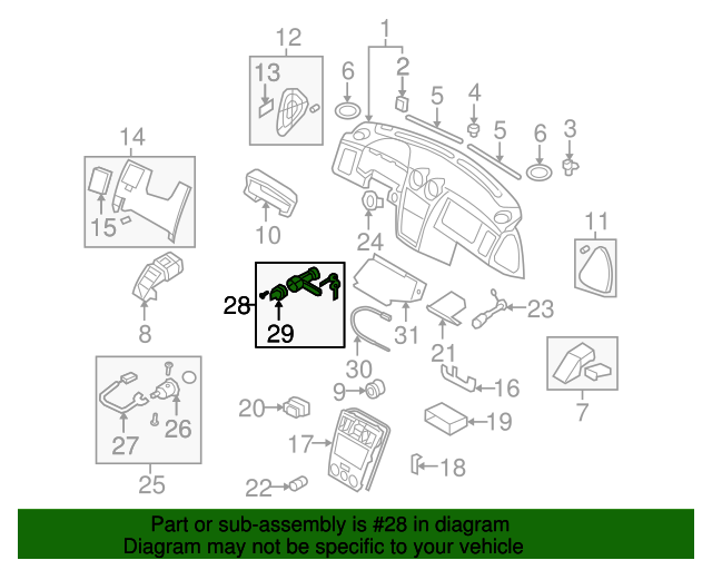 81910-2C000 - Ignition Lock Housing 2003-2008 Hyundai Tiburon ...