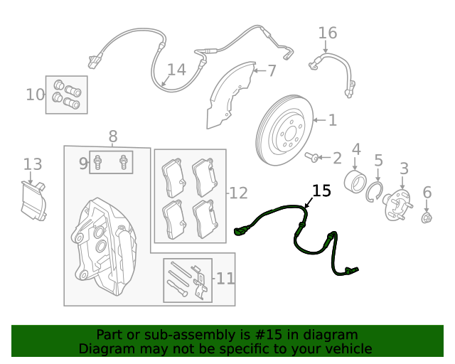 Genuine ABS Sensor for 2017-2023 Land Rover | Land Rover Part# LR081610 ...