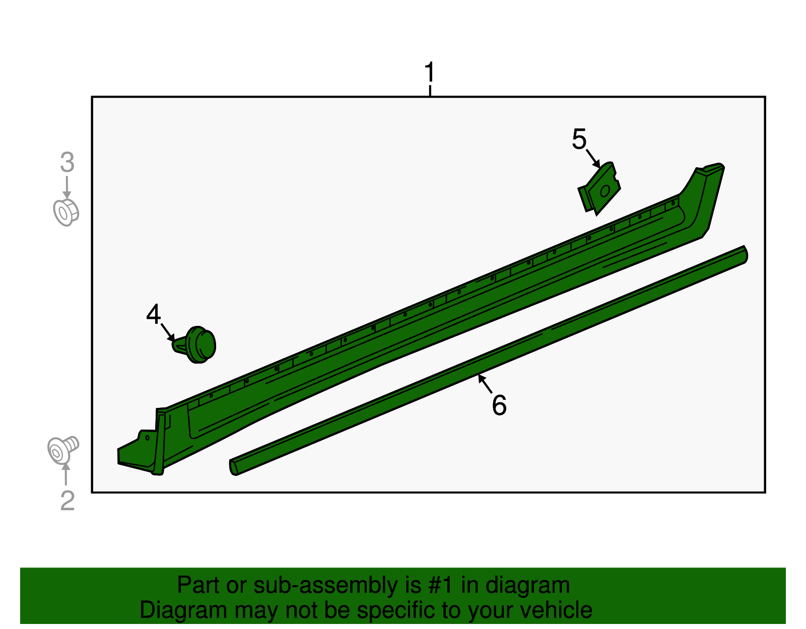 2017-2025 Cadillac XT5 Molding 84453930 GM | GMPartsDirect.com