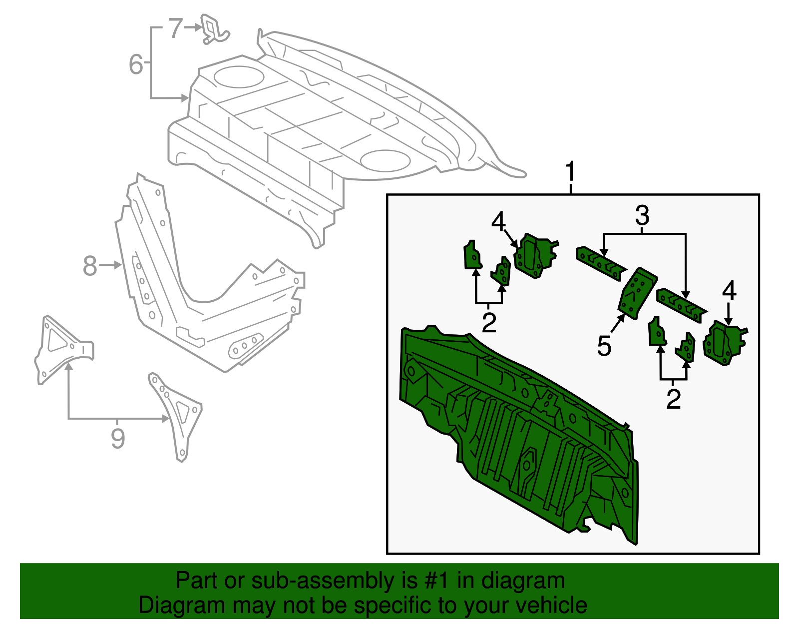 2013-2018 Toyota Avalon Rear Body Panel 58307-07040 | Toyota Parts Center