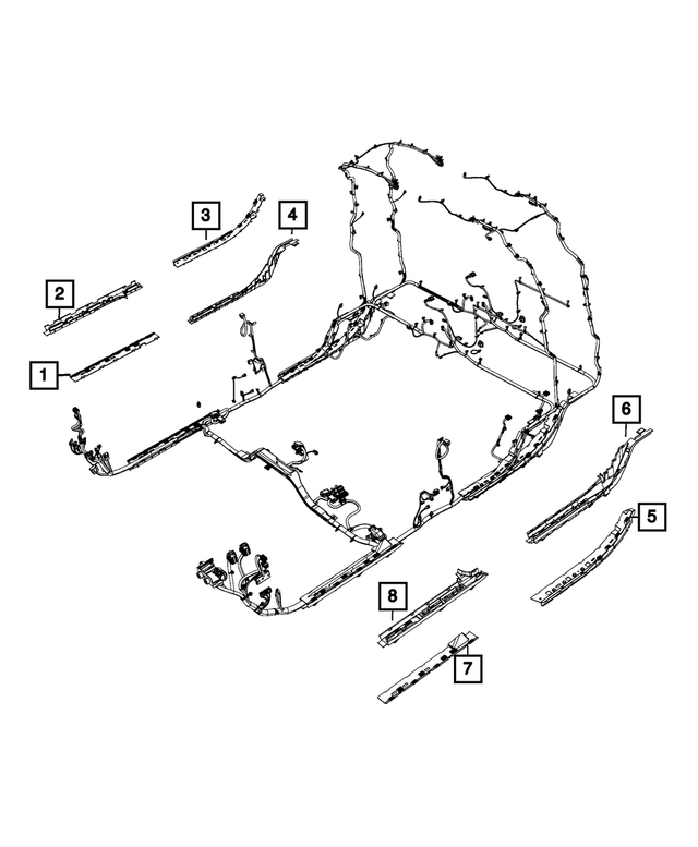 2019-2024 Ram 1500 Wiring Trough 68429549AA | Canada Mopar® Estores