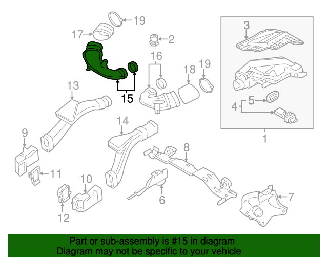 2008-2019 BMW Filtered air duct 13-71-7-577-451 | AutoNationParts.com