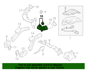 13717577452 - 2008-2019 BMW Upper Duct (13-71-7-577-452) | BMW of South ...