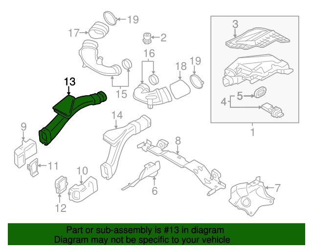 Genuine BMW 13-71-7-577-472 | Lower Duct | FREE Shipping on Most Orders ...