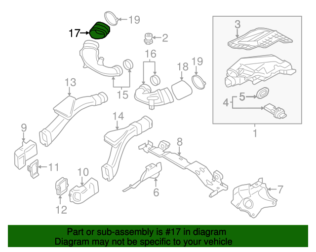 13717577460 - 2008-2019 BMW Inner Duct (13-71-7-577-460) | BMW of South ...