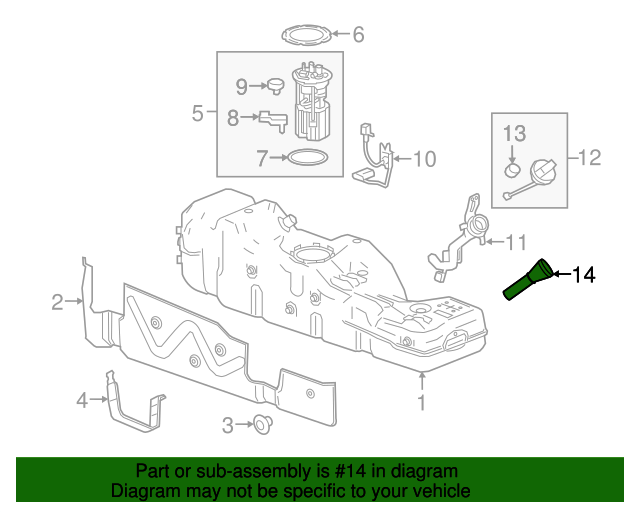 2014-2021 GM Capless Fuel Funnel 13580741 | GMPartsDirect.com