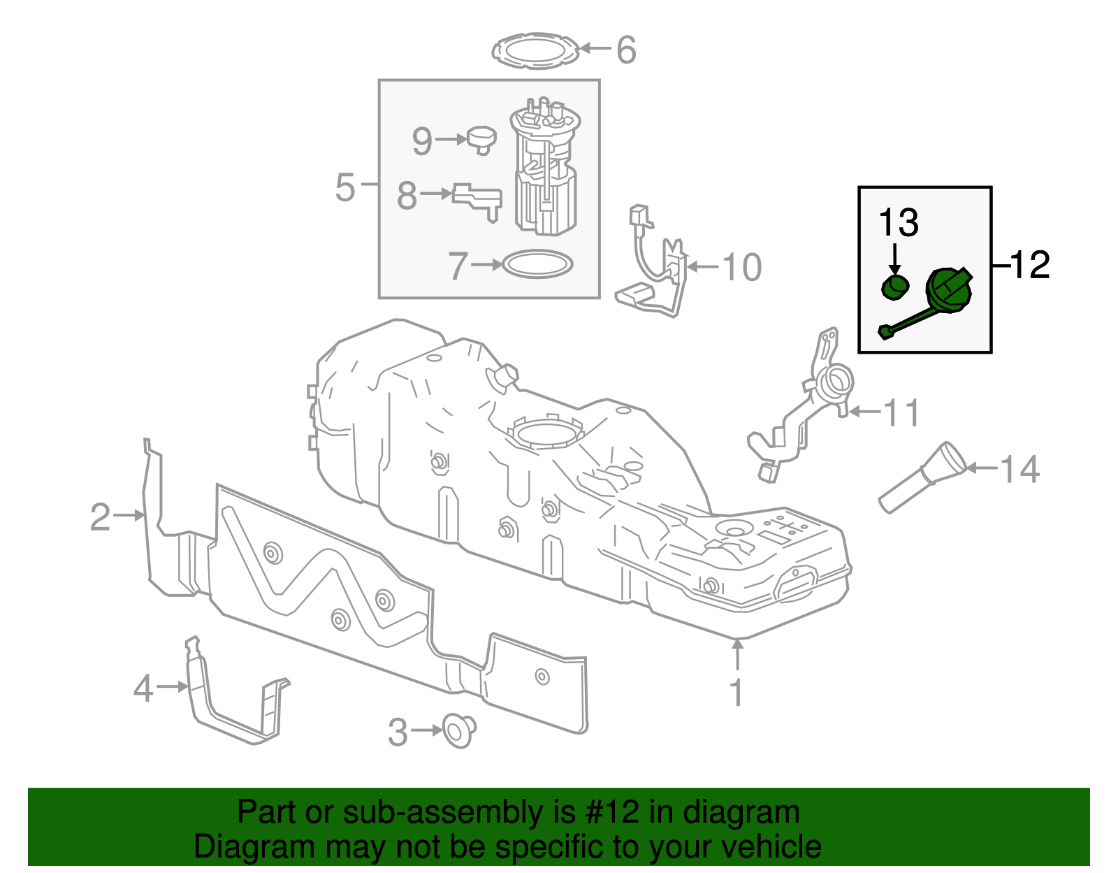 2012-2019 GM Fuel Tank Filler Cap 23361879 GM | GMPartsDirect.com