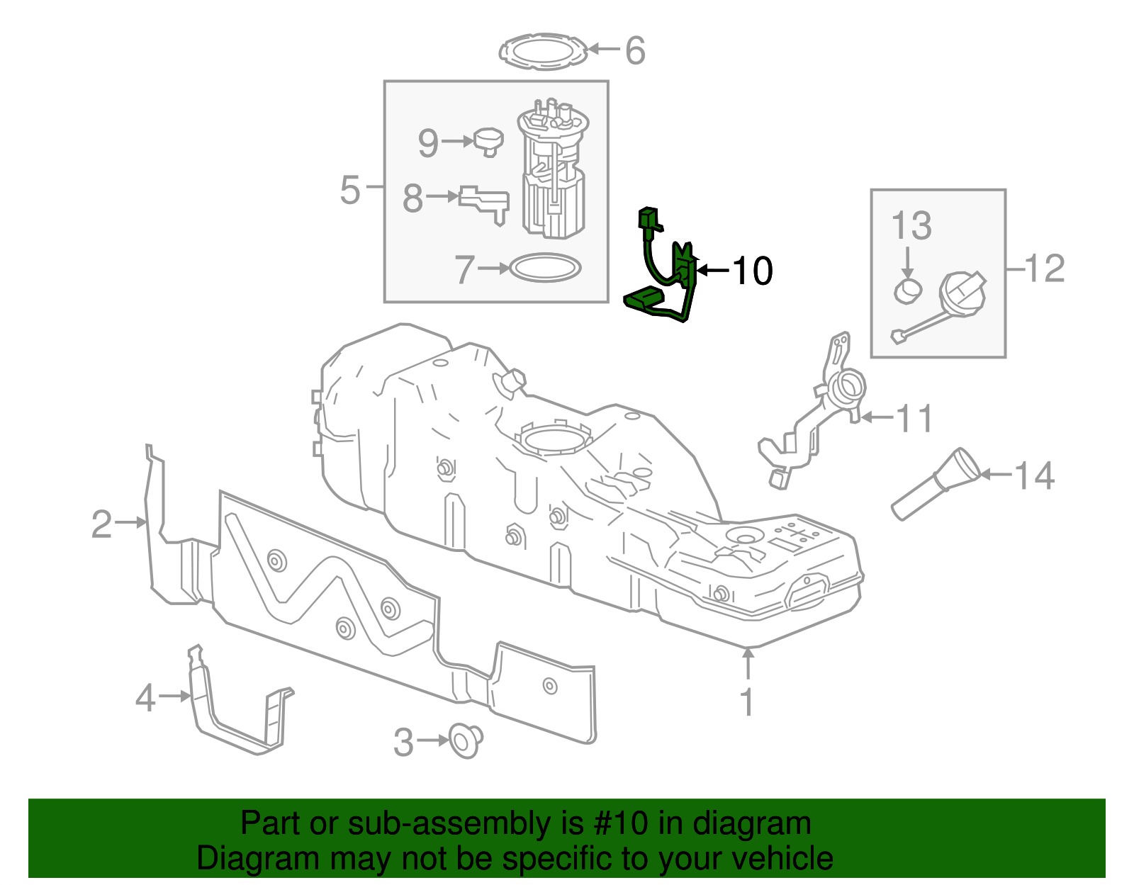 2015-2022 GM Fuel Level Sensor Kit with Sensor and Seal 13589787 ...