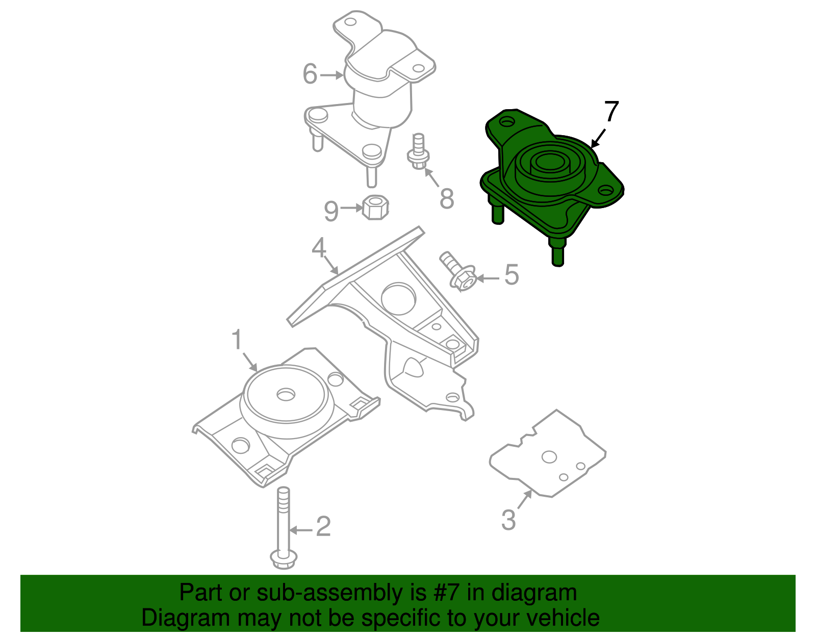 2004-2024 Nissan Trans Mount 11320-ZZ50A | Team Nissan Inc.