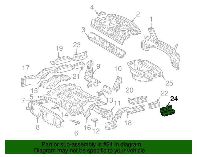 2001-2009 Mercedes-Benz End Panel 203-610-11-26 | MB OEM Parts