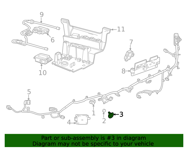 2021-2023 GM Black Parking Assist Alarm Sensor Bracket (Replaces ...