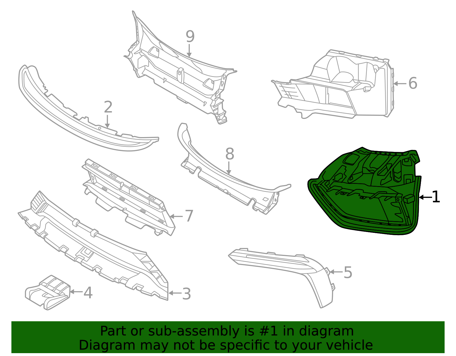 2020-2024 Porsche Outer Grille 982-807-683-D-OK1 | Sunset Porsche Parts