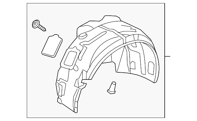 4G0-821-133-D - Fender Liner 2012-2015 Audi | Audi OEM Parts