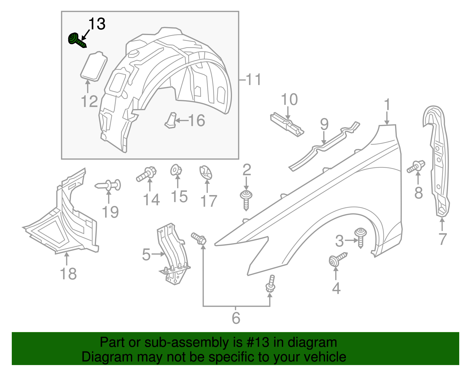 2005-2024 Audi Bumper Cover Upper Bolt N-907-758-01 | OEM Parts Online