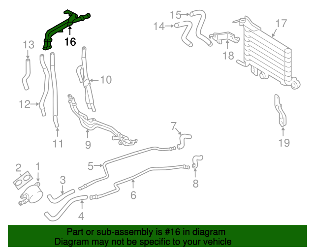 2014-2023 Lexus GX460 Oil Cooler Tube 32907-60290 | OEM Parts Online