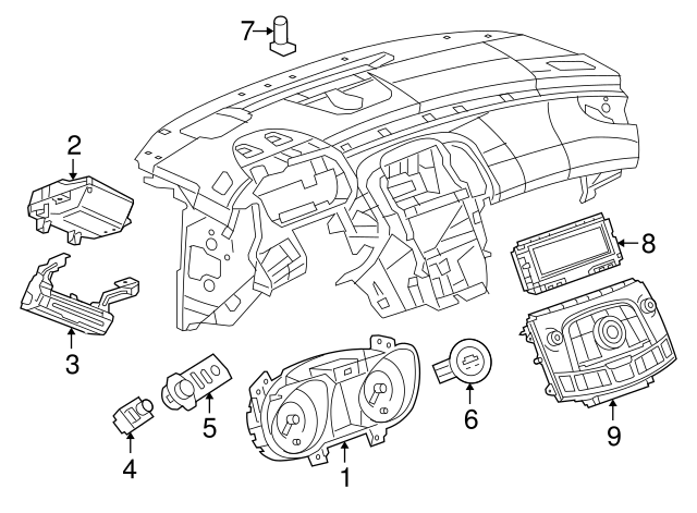 2012 Buick LaCrosse Control Panel 22849145 | TascaParts.com
