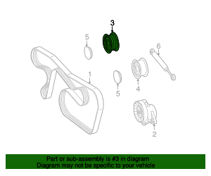 272-202-00-00 - Accessory Drive Belt Idler Pulley 2005-2015 Mercedes-Benz | AutoNationParts.com